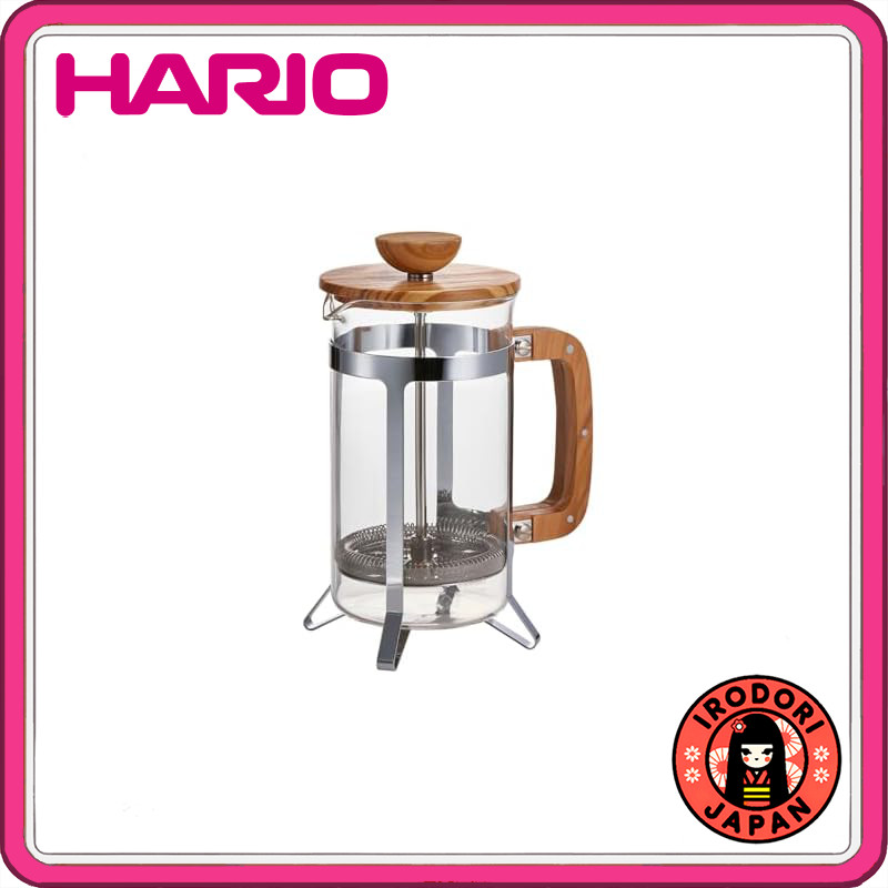HARIO Cafe Press Wood Press Coffee French Press Olive Wood Heat ...