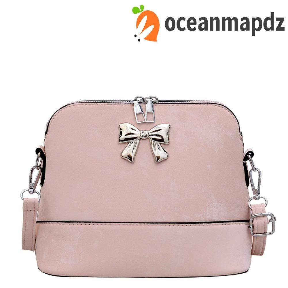 Oceanmapdz Bow Crossbody Bag, Shell Y2k Bowknot shoulder Bag,ประณีตซิปปรับสายคล้องไหล่หนัง ...