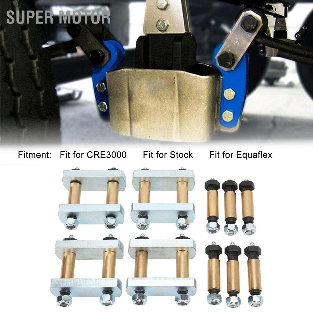 Super Motor 3 1/8in Heavy Duty Leaf Spring Shackle Kit with Bronze ...