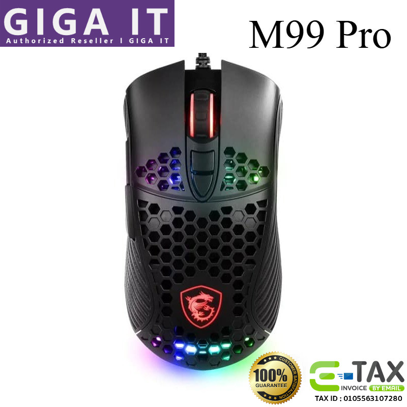 MSI M99 Pro Gaming Mouse (Wired Cable, LED, Max 6200 DPI, 1.8m.) ประกัน ...