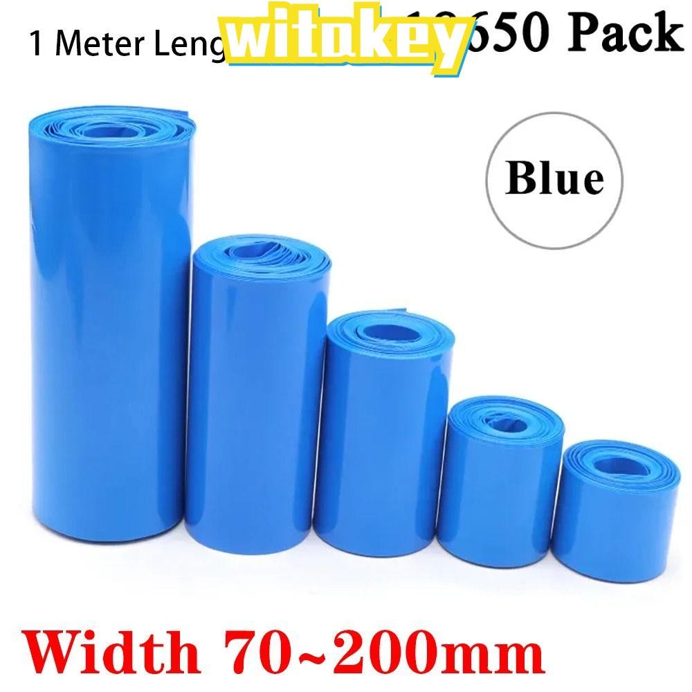 WITAKEY 1 เมตร/แพ็คท่อหดความร้อน, Li-ion Wrap 18650 แบตเตอรี่แพ็คหดฟิล์ม, PVC ทนทานหลายขนาด 70 ...