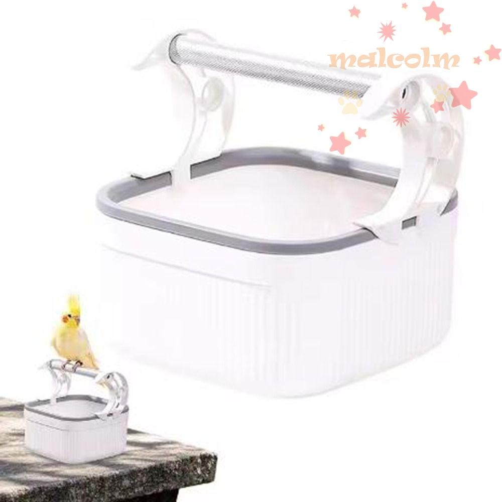 MALCOLM Tabletop Bird Perch, พร้อมกล่องที่ถอดออกได้พลาสติก Cockatiel ...