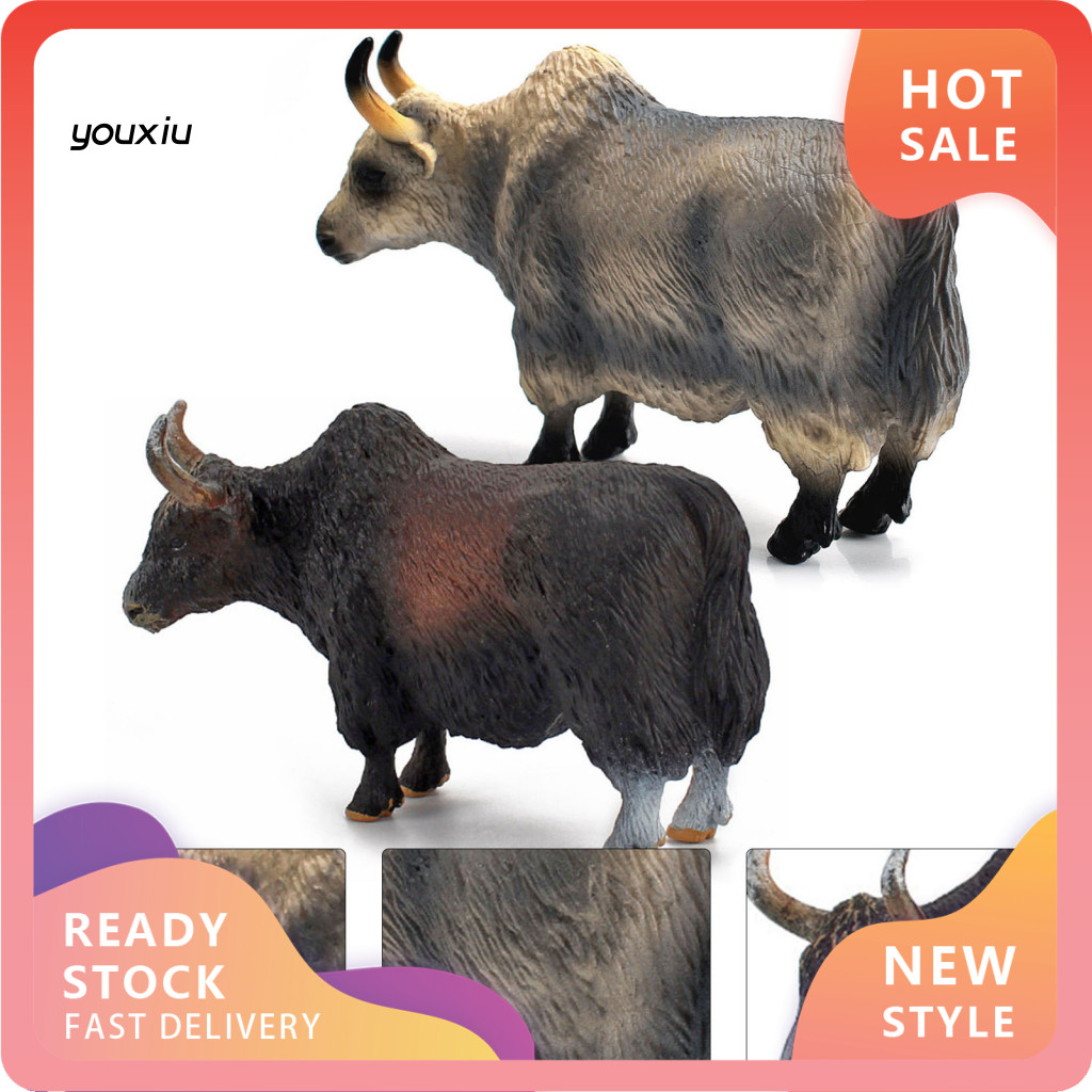 YX ความแปลกใหม่ Yak รุ่นเด็กของขวัญ Mini Cow Yak สัตว์รุ่นเครื่องประดับ ...