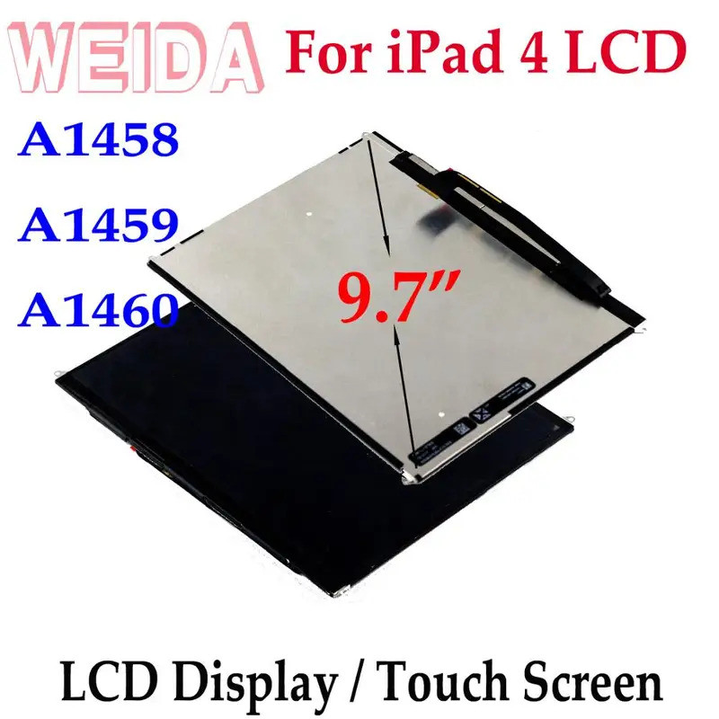 จอ LCD เปลี่ยนขนาด 9.7" สำหรับ iPad 4 A1458 A1459 A1460 จอแสดงผลและหน้าจอสัมผัสสำหรับ iPad 4 ...