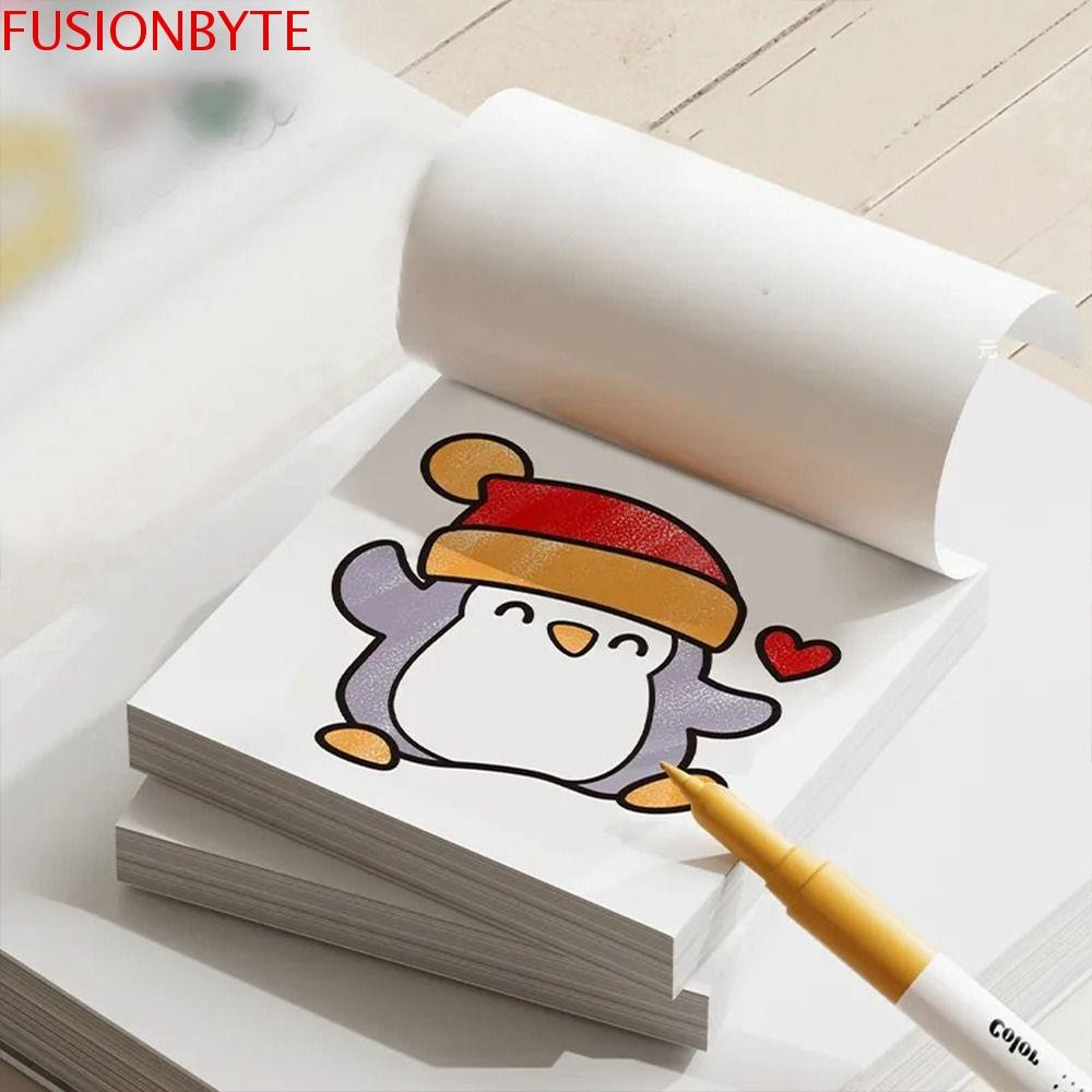 FUSIONBYTE สมุดระบายสีสีน้ํา,ภาพวาดกราฟฟิตีพ็อกเก็ตมินิสมุดระบายสี,บรรจุสีหนังสือวาด Doodle Book ...