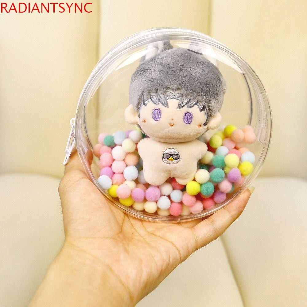 Radiantsync มินิตุ๊กตากระเป๋ากลางแจ้ง,โปร่งใส Plush Ball 10 ซม.ตุ๊กตากระเป๋ากลางแจ้ง,ใสกันฝุ่น ...
