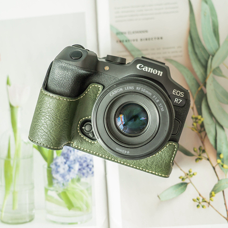 สําหรับ Canon R50 R100 ป้องกัน R10 กระเป๋ากล้อง RP R8 ฝาครอบหนัง PU R7 ...