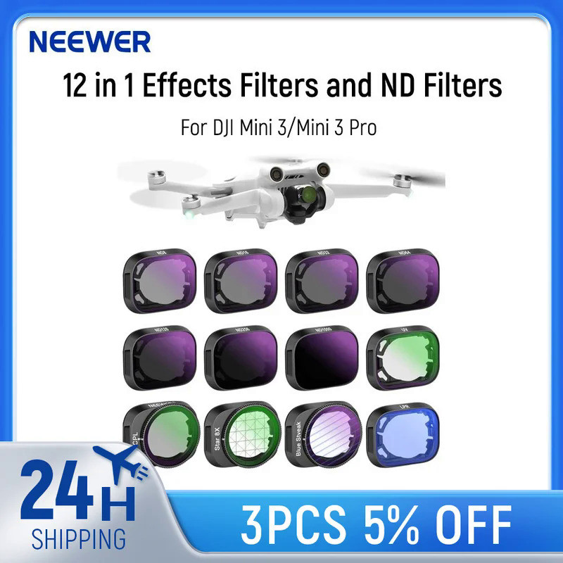 NEEWER Limited Variable ND Filter Kit For DJI Mini 3/Mini 3 Pro 4 pcs ...