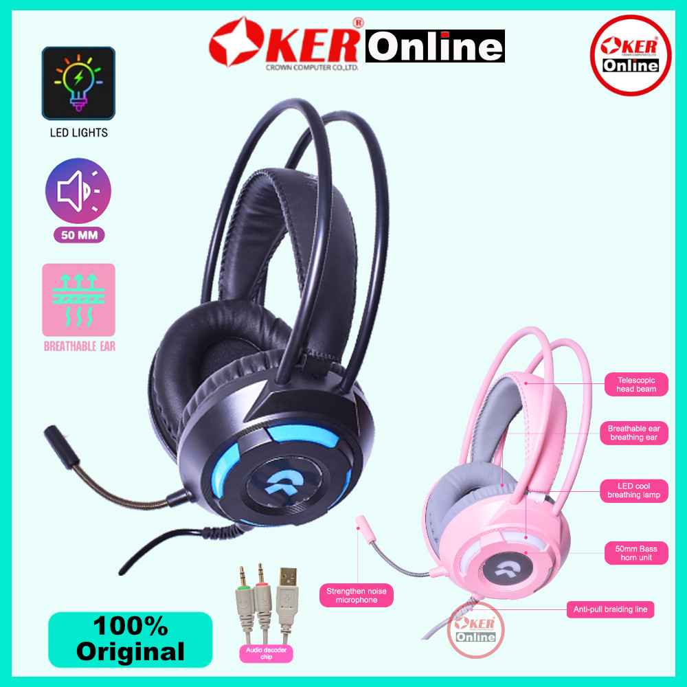 ⭕️ OKER Online X-99 HIFI GAMING HEADSET หูฟังเกมมิ่ง มีไมค์ Headphone Esport edition หูฟัง ...
