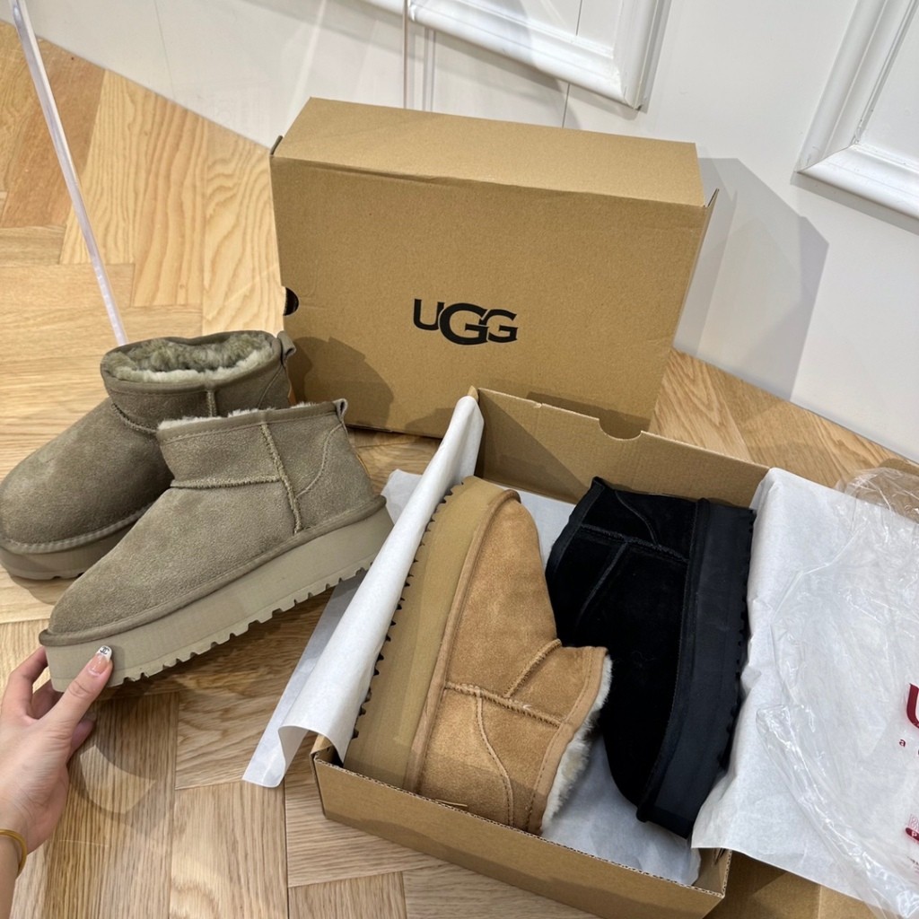 Ugg Snow Boots mini อัพเกรดรองเท้าสั้นพื้นหนากันลื่น Outsole | Shopee ...