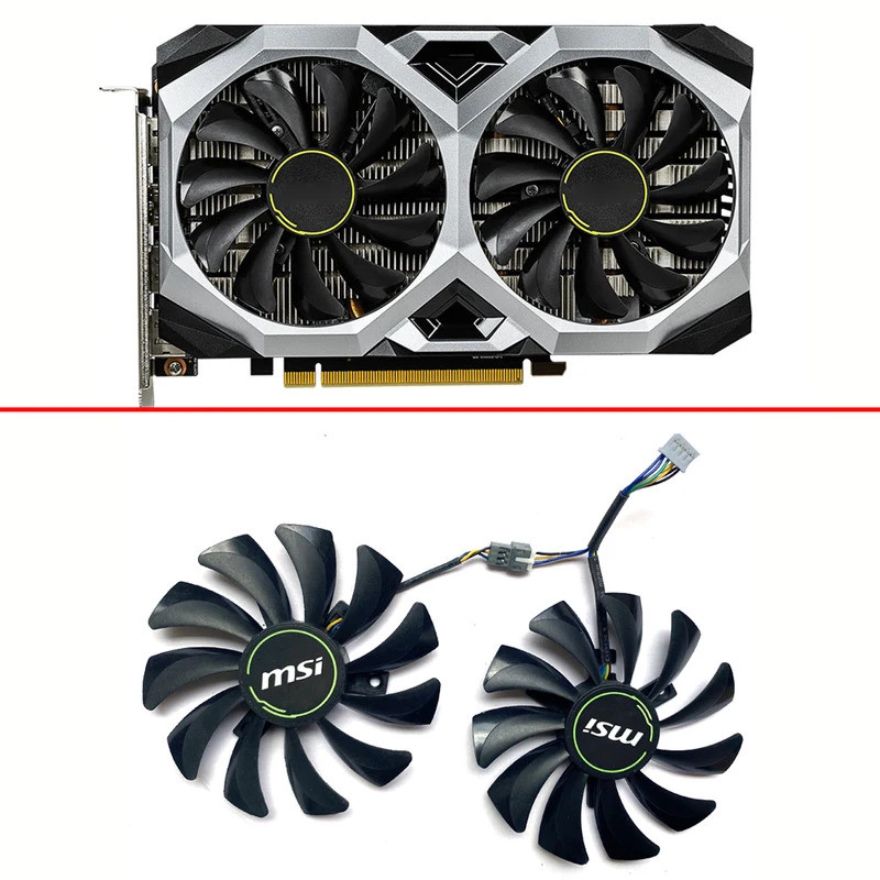 ใหม่ 2PCS 4PIN 85 มม.HE-D09010SH HA9010H12F-Z GPU พัดลมสําหรับ MSI ...