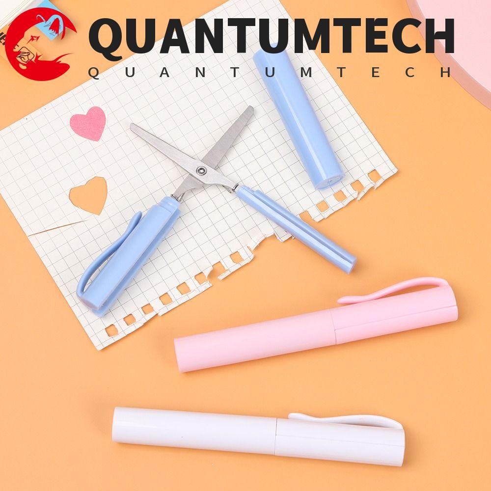QUANTUMTECH Handcraft กรรไกรเด็กมัลติฟังก์ชั่นักเรียนโรงเรียน Office DIY ปลอดภัยกรรไกรพับ ...