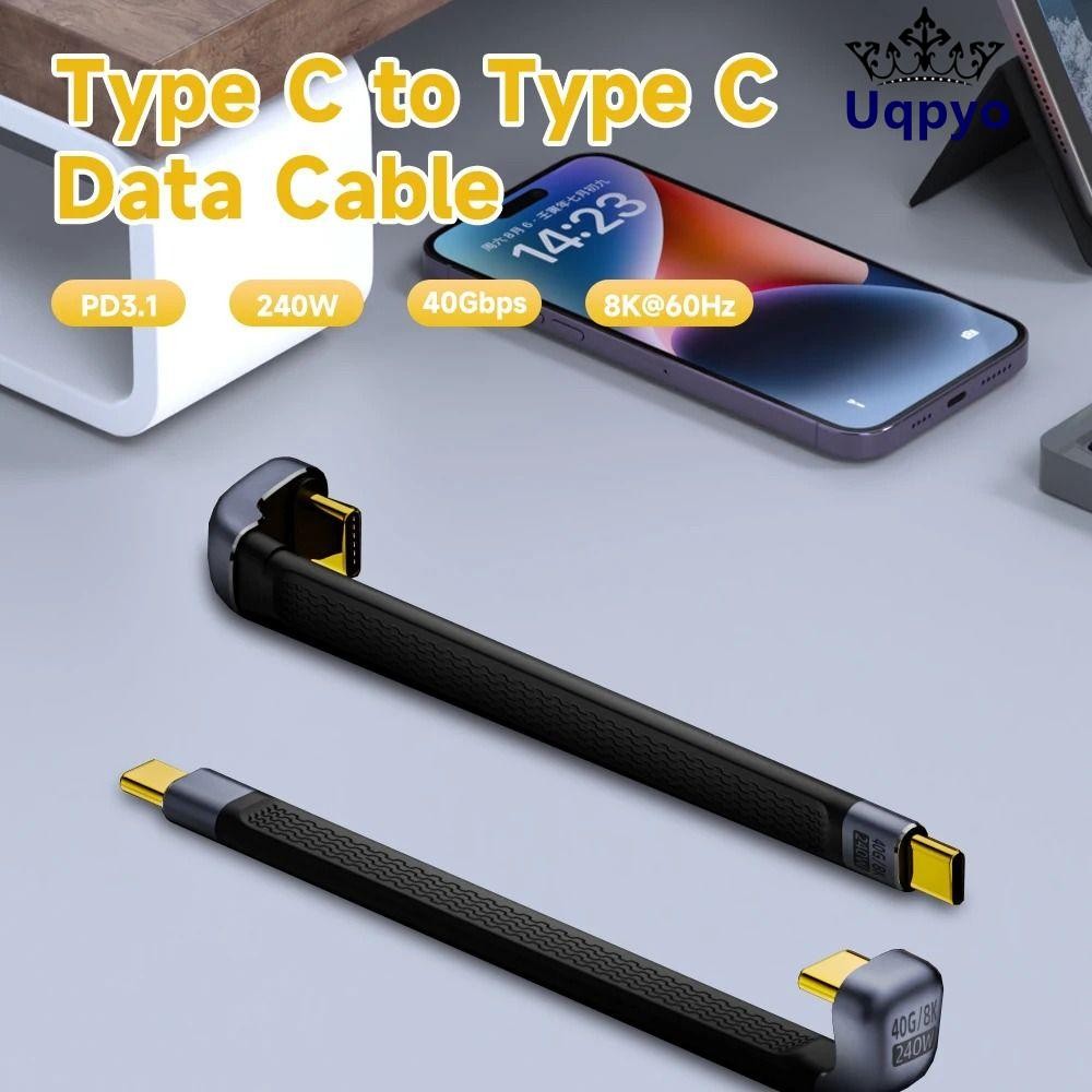 UQPYO 40Gbps USB4.0, ชิป E-Marker 8K 60HZ สาย USB-C ถึง Type-C, Fast Charging ยืดหยุ่นโทรศัพท์ ...
