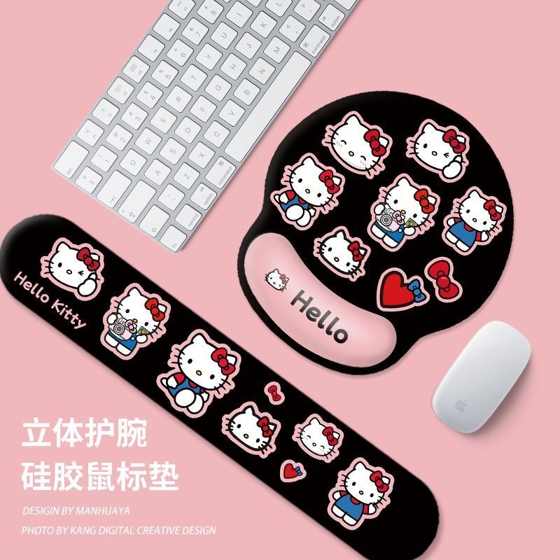 Hello kitty Mouse Pad Wrist Support แผ่นรองข้อมือหญิง Anti-Slip Office ...