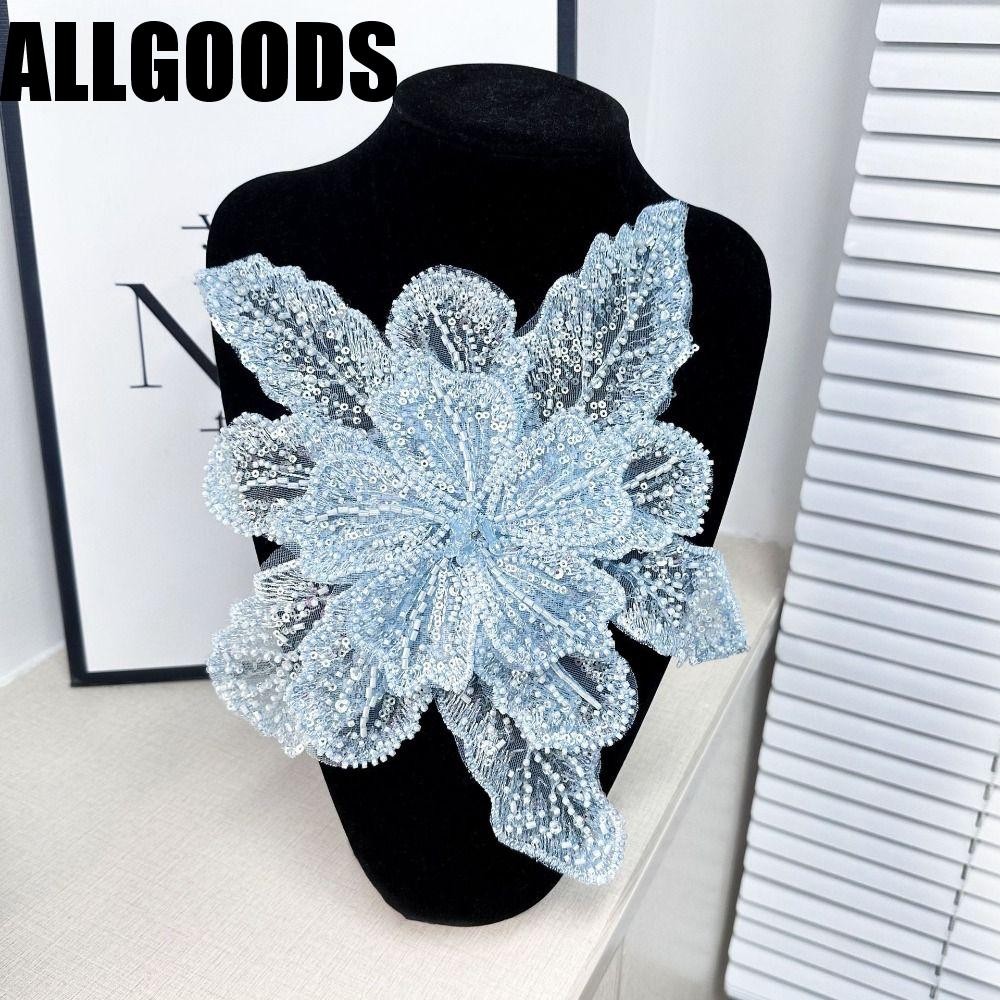Allgoods ดอกไม้ Multi-layer Appliques,เสื้อผ้าเข็มกลัดขนาดใหญ่เสื้อผ้าแพทช์,DIY เลื่อม 3D ปัก ...