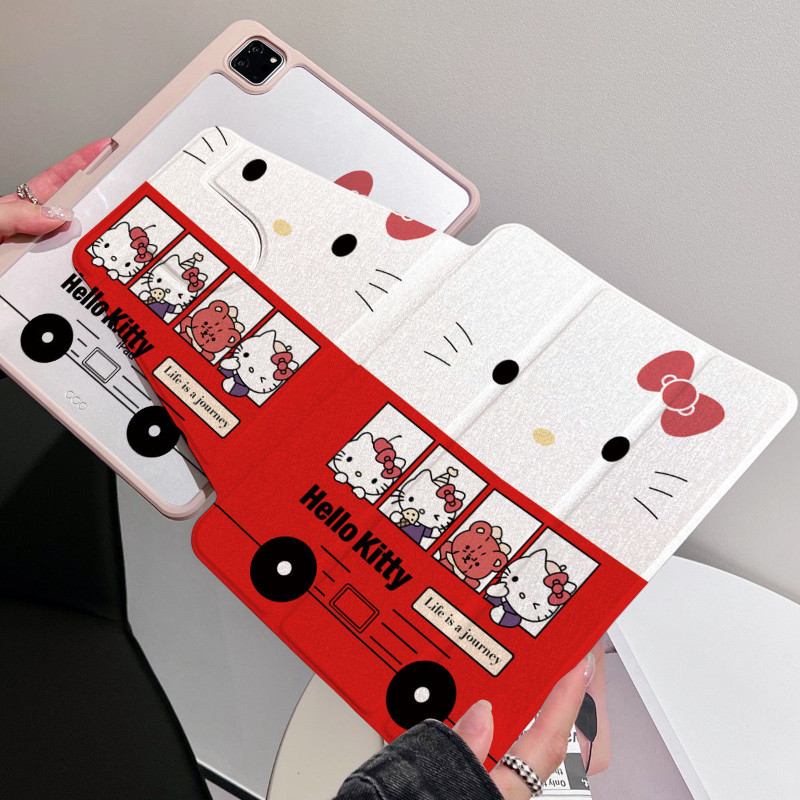 เคส Ipad ปรับได้ 360 องศาHellokitty การ์ตูน Bus เหมาะสําหรับอะคริลิค ...
