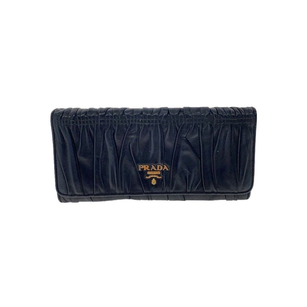 กระเป๋าสตางค์ใบยาว PRADA -- BLK ผู้หญิงธรรมดา ส่งตรงจากญี่ปุ่น มือสอง | Shopee Thailand