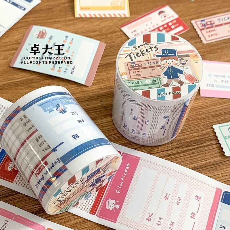 เทปย้อนยุค Zhuo Wang [Azhuo Time Bill สามารถเขียนเทป] ตั๋วขนาดเล็กตั๋ว ...