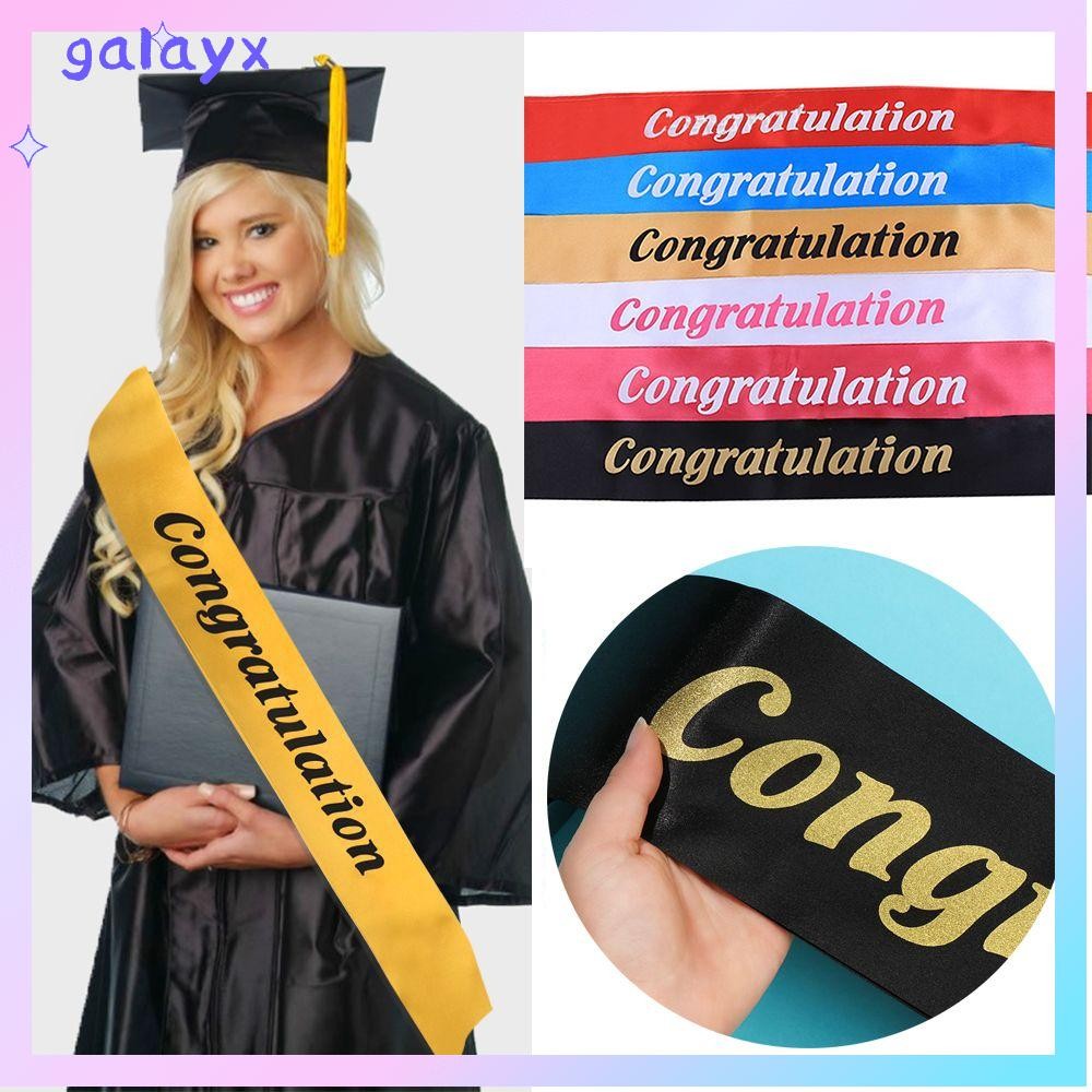 GALAYX 1 ชิ้น ขอแสดงความยินดี Sash Graduation Ribbons หลากสี Sash Belt ...