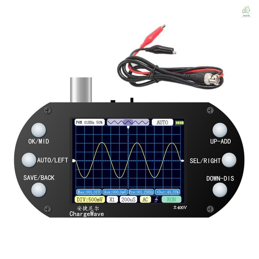 ออสซิลโลสโคปแบบใช้มือถือ 32*240 ความละเอียด 2.4 นิ้วจอแสดงผล TFT 2.5MHz ...