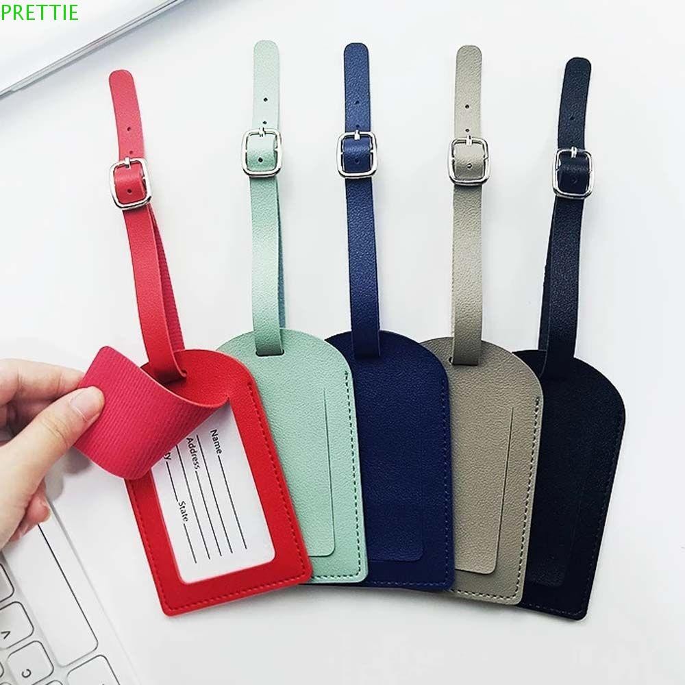 PRETTIE แท็กกระเป๋าเดินทางสีสันสดใสป้ายเครื่องบินตรวจสอบหนัง PU Boarding Pass | Shopee Thailand