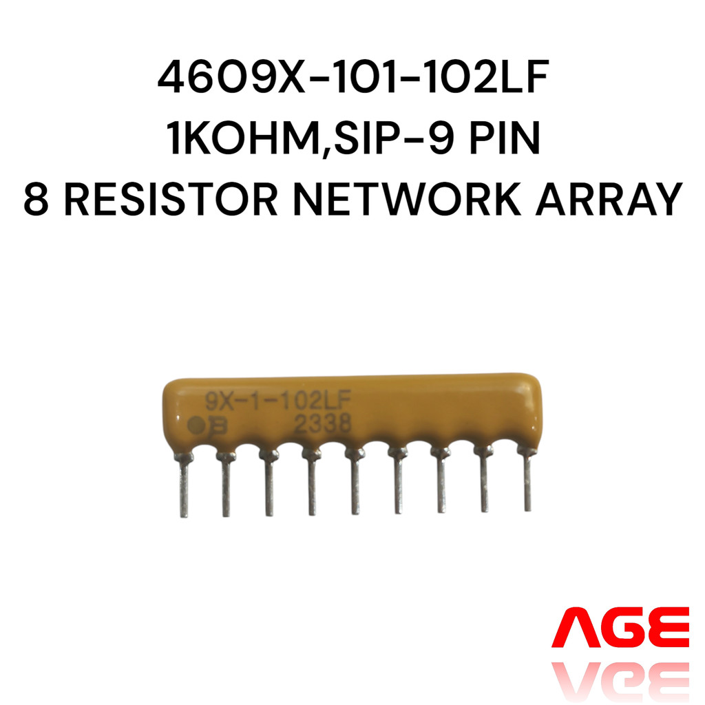1KOHM RESISTOR NETWORK ARRAY(8), SIP-9 PIN #4609X-101-102LF | Shopee Thailand