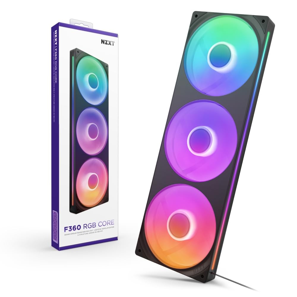 FAN (พัดลมเคส) NZXT F360 RGB CORE - BLACK : RF-U36HF-B1 | Shopee Thailand