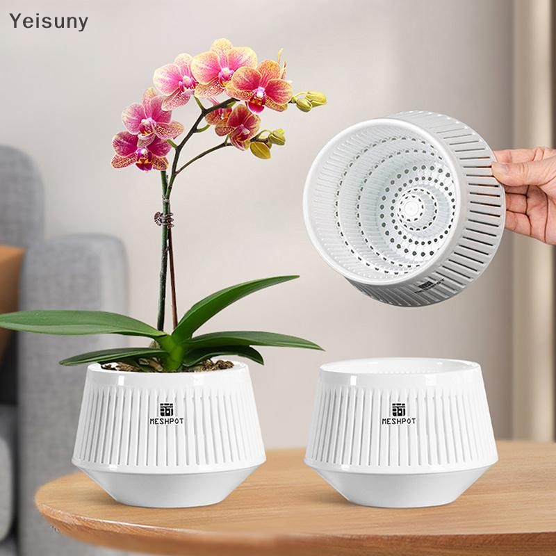[Yei] Meshpot Orchid Pots With Holes Flower Pot For Repotting Plastic ...