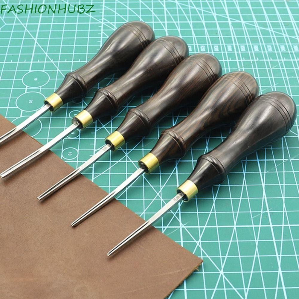 FASHIONHUBZ ขอบหนัง Bevelers, Professional ด้ามไม้ปากกว้าง Skiving เครื่องมือ, หนังหัตถกรรมแบบ ...