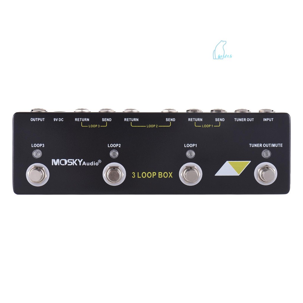 MOSKYAudio พร้อมแป้นเหยียบ Channel With Swi Loop Box Bypass Loop 3 ...