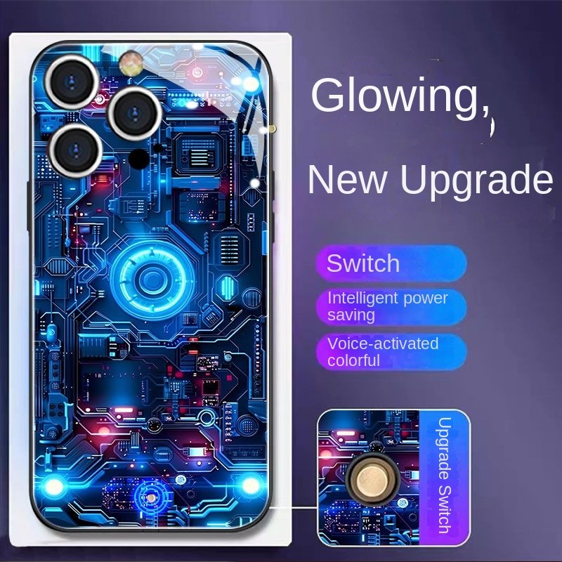 เคส LED เคสโทรศัพท์มือถือสําหรับ Apple Iphone 16 Pro Max Flash Light 15 ...