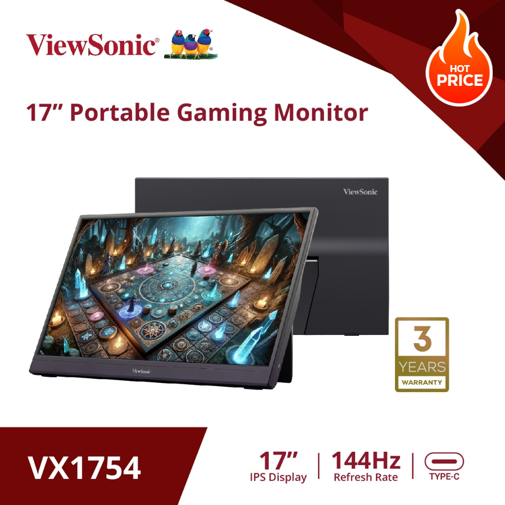 Viewsonic Gaming Monitor VX1754 17" / Full HD / 144 Hz / IPS / 4 ms (จอมอนิเตอร์เกมมิ่ง) สินค้า ...