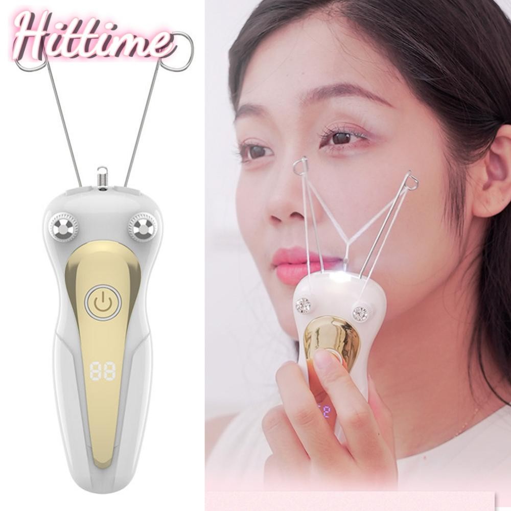 Hittime ผู้หญิงเครื่องกําจัดขนไฟฟ้า Body Facial Hair Removal Defeatherer ด้ายฝ้าย Depilatory ...