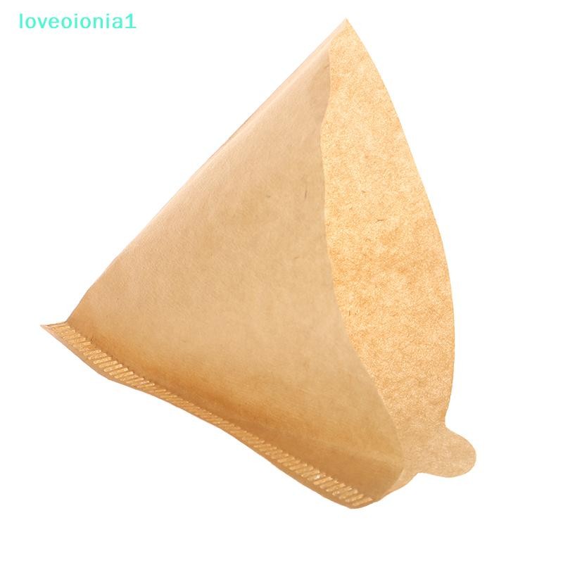 loveoionia1 100pcs V-Shaped Wood Pulp กระดาษหยด V60 Conical White Beige ...