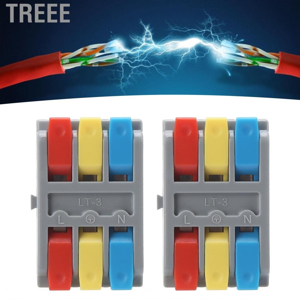 Treee ใหม่ Wire Block Clamp Terminal 3 ตำแหน่งขั้วต่อสายไฟด่วน | Shopee ...