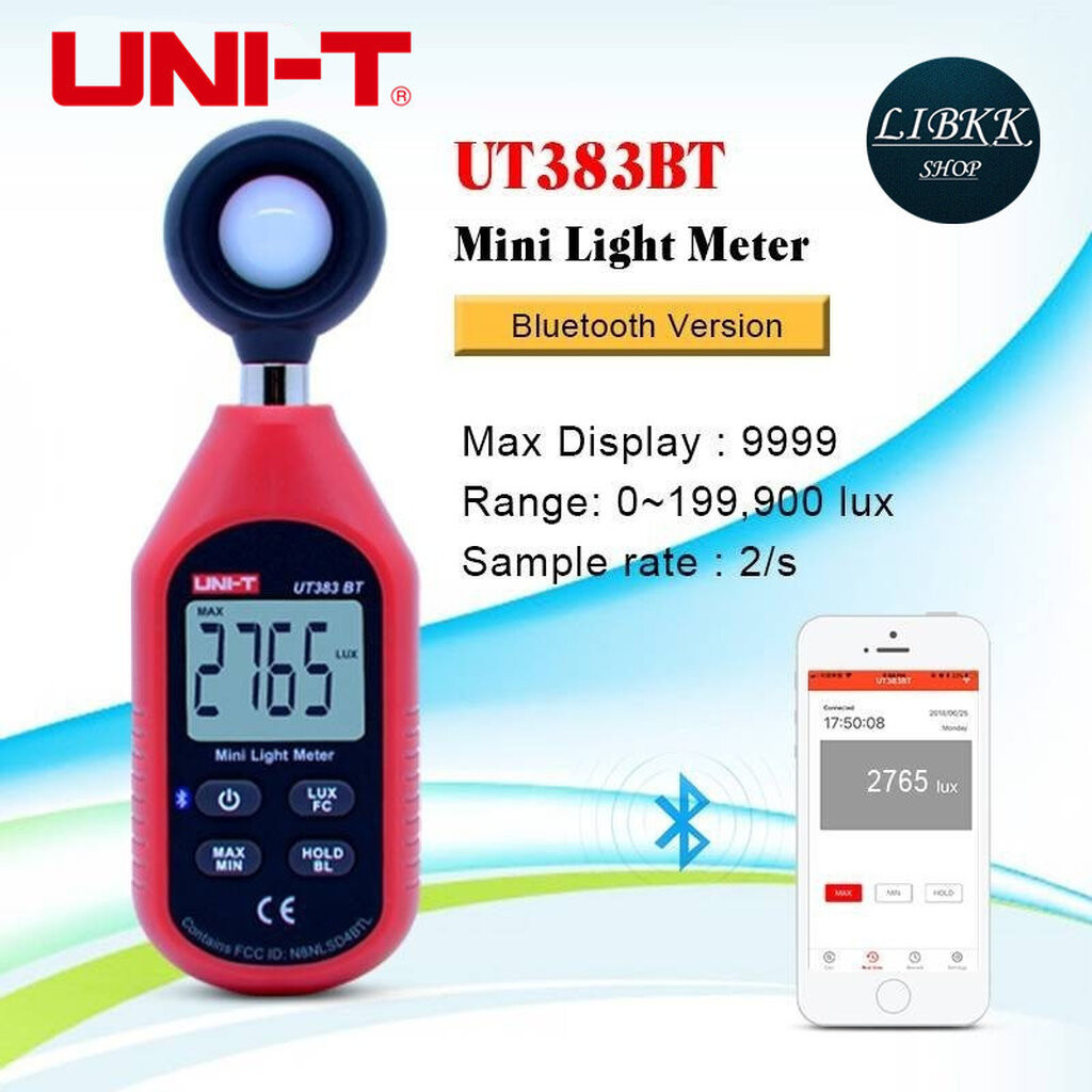 UNI-T UNI-T UT383 UT383BT เครื่องวัดแสง ลักซ์มิเตอร์ ความสว่างแสง ...