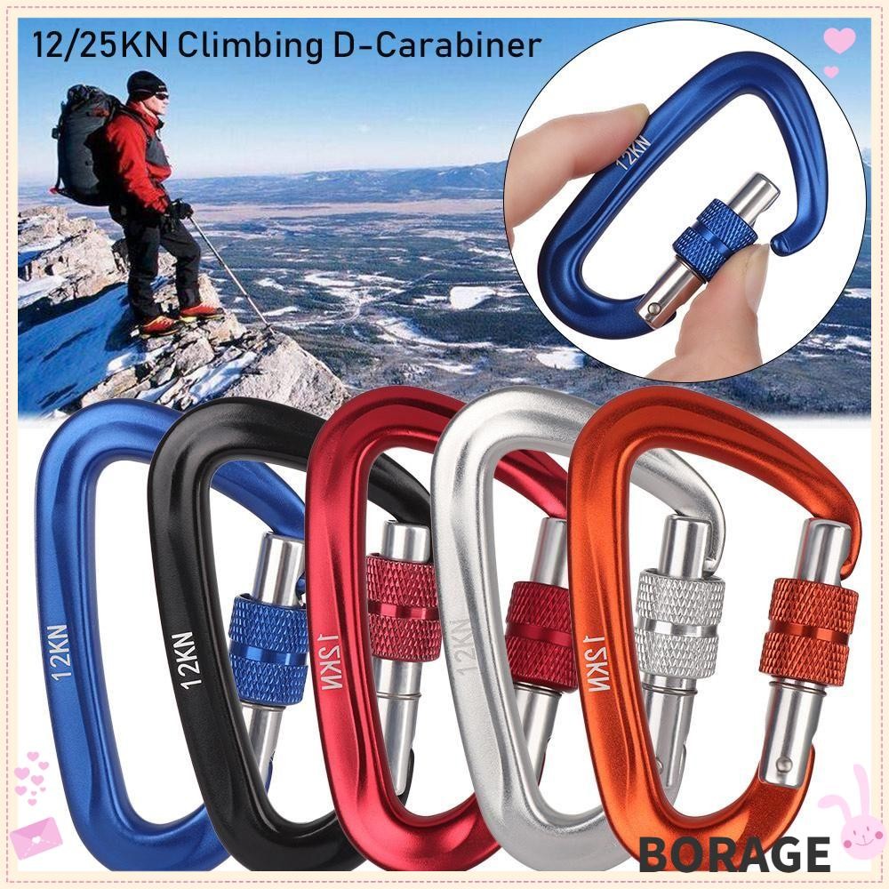 BORAG Professional Carabiner อุปกรณ์เสริมรูปตัว D อลูมิเนียมความปลอดภัย ...
