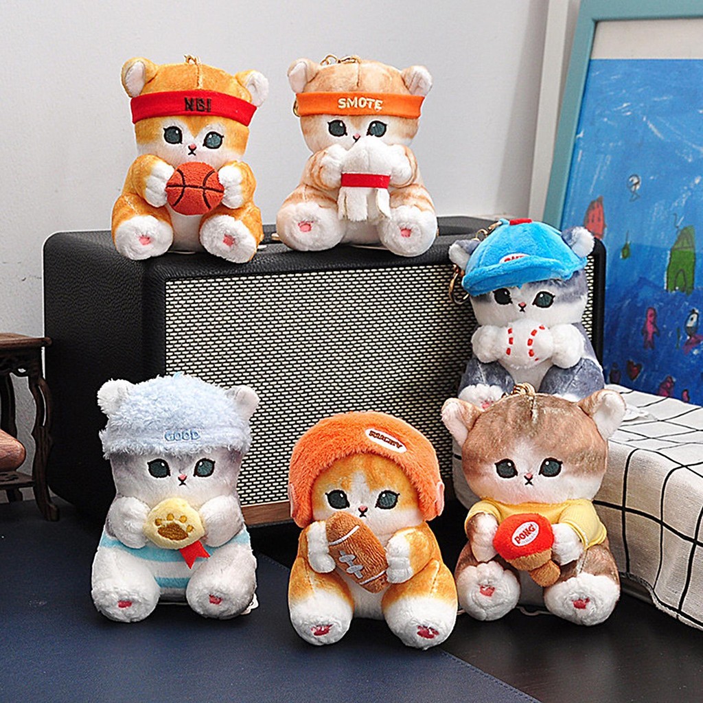 พวงกุญแจแมวน่ารักตุ๊กตาการ์ตูนตุ๊กตากีฬาธีมพวงกุญแจ aiath | Shopee Thailand