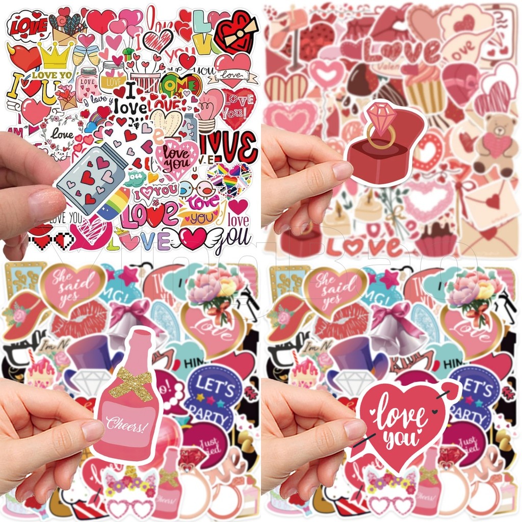 50 ชิ้น LOVE สติกเกอร์สําหรับโน้ตบุ๊คแล็ปท็อป Scrapbooking วัสดุ ...