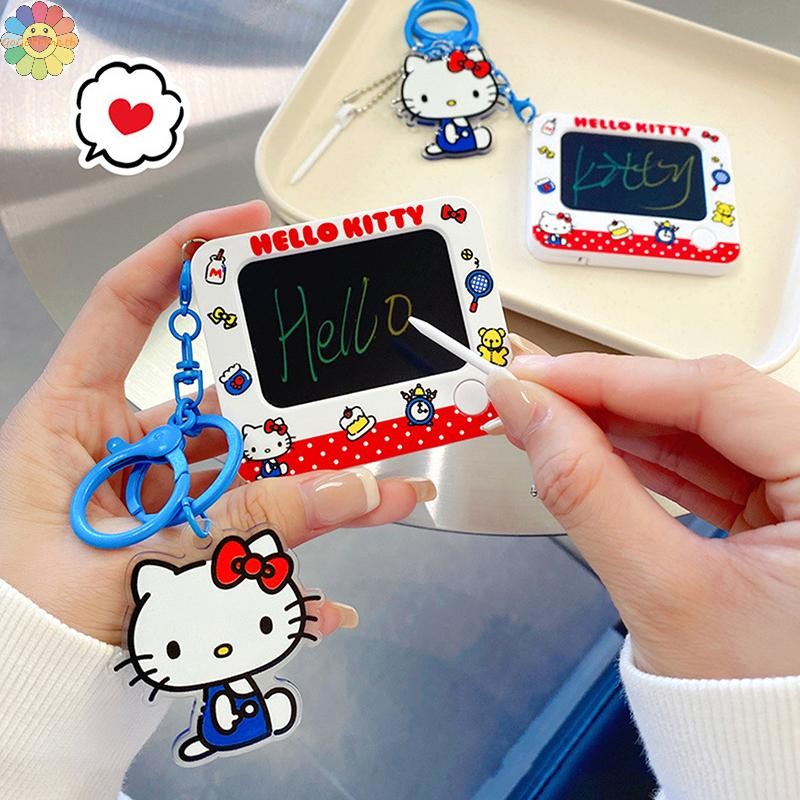 Gogo คลาสสิก Hello Kitty Graffiti พวงกุญแจ Kawaii Sanrio KT ของเล่นแมว ...