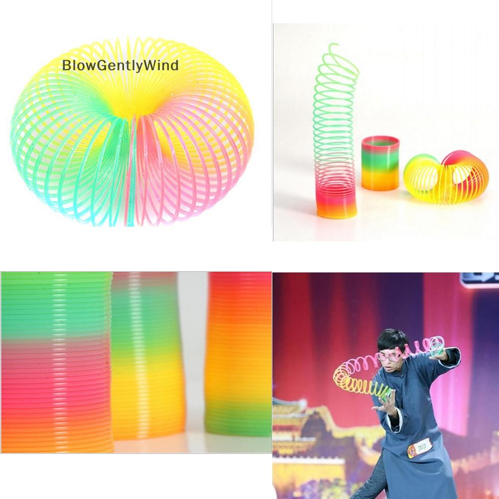 BlowGentlyWind 1 ชิ้น Magic พลาสติก Rainbow Springs Bounce เด็ก FunToy ...