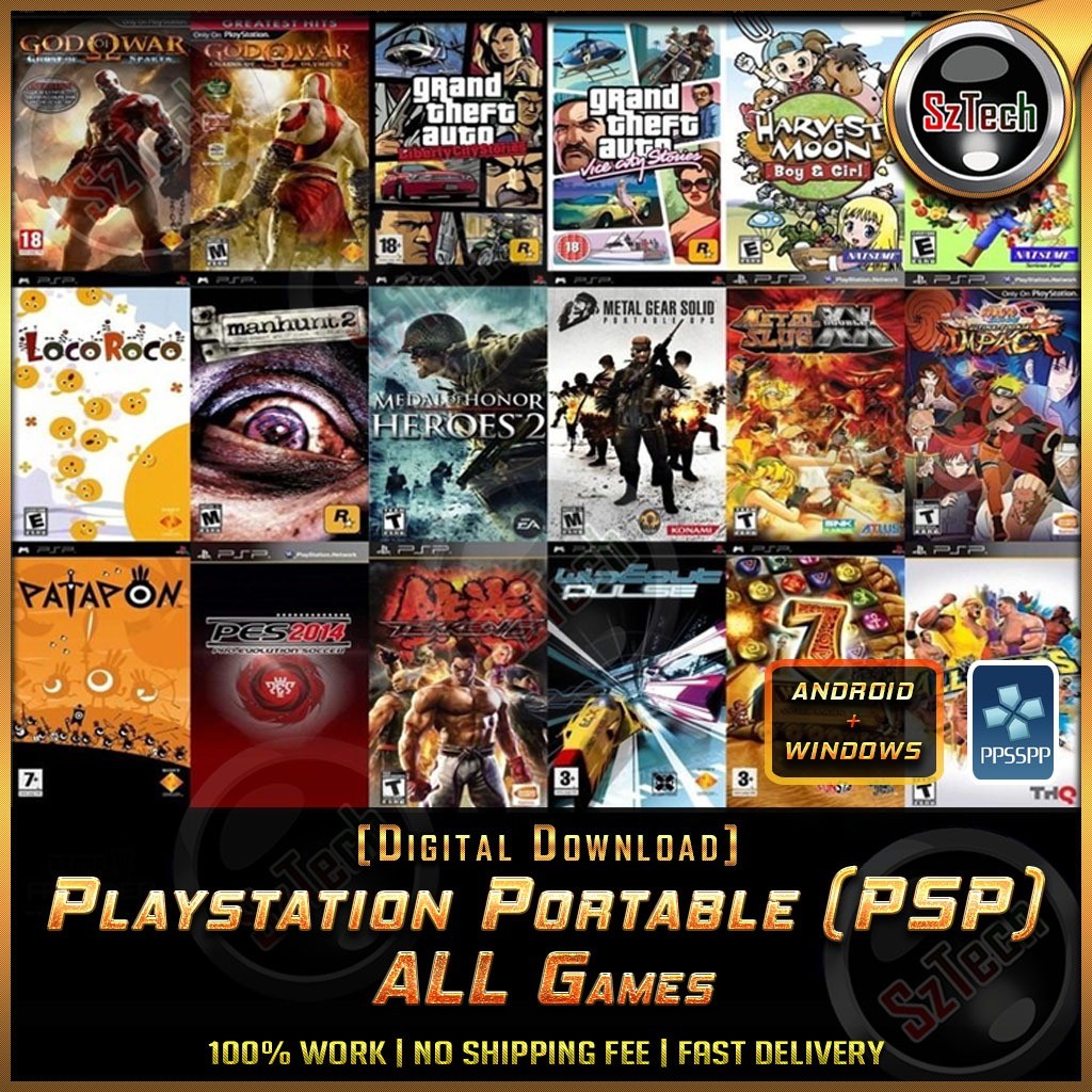 PlayStation Portable PSP All Games [ Game for PC/Laptop/Android Phone ...
