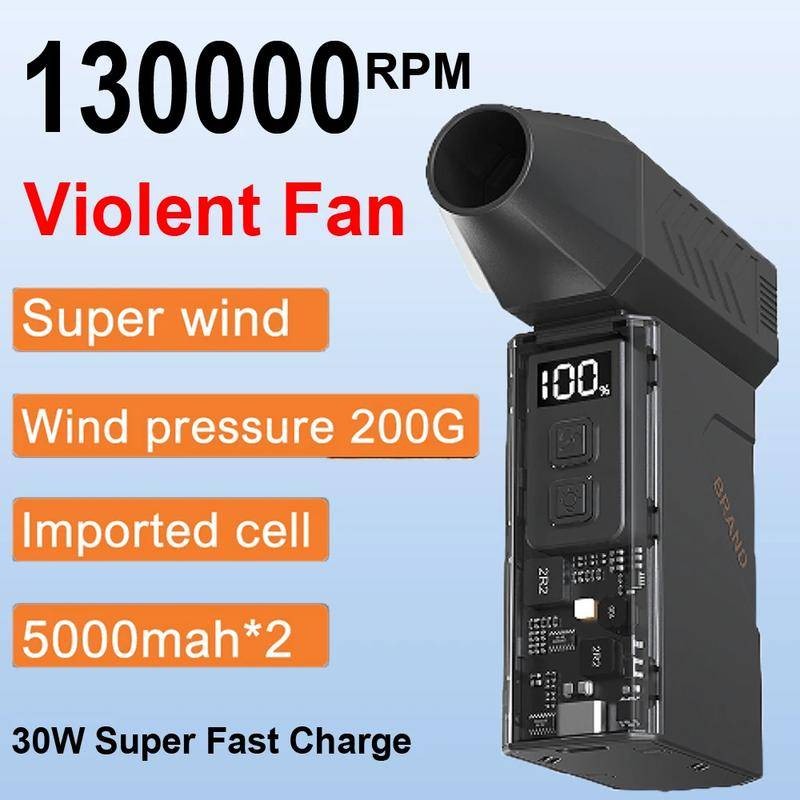 ใหม่ ใหม่ 130000Rpm Blower Turbo Fan Mini High Speed Strong Wind 53 M/s ...