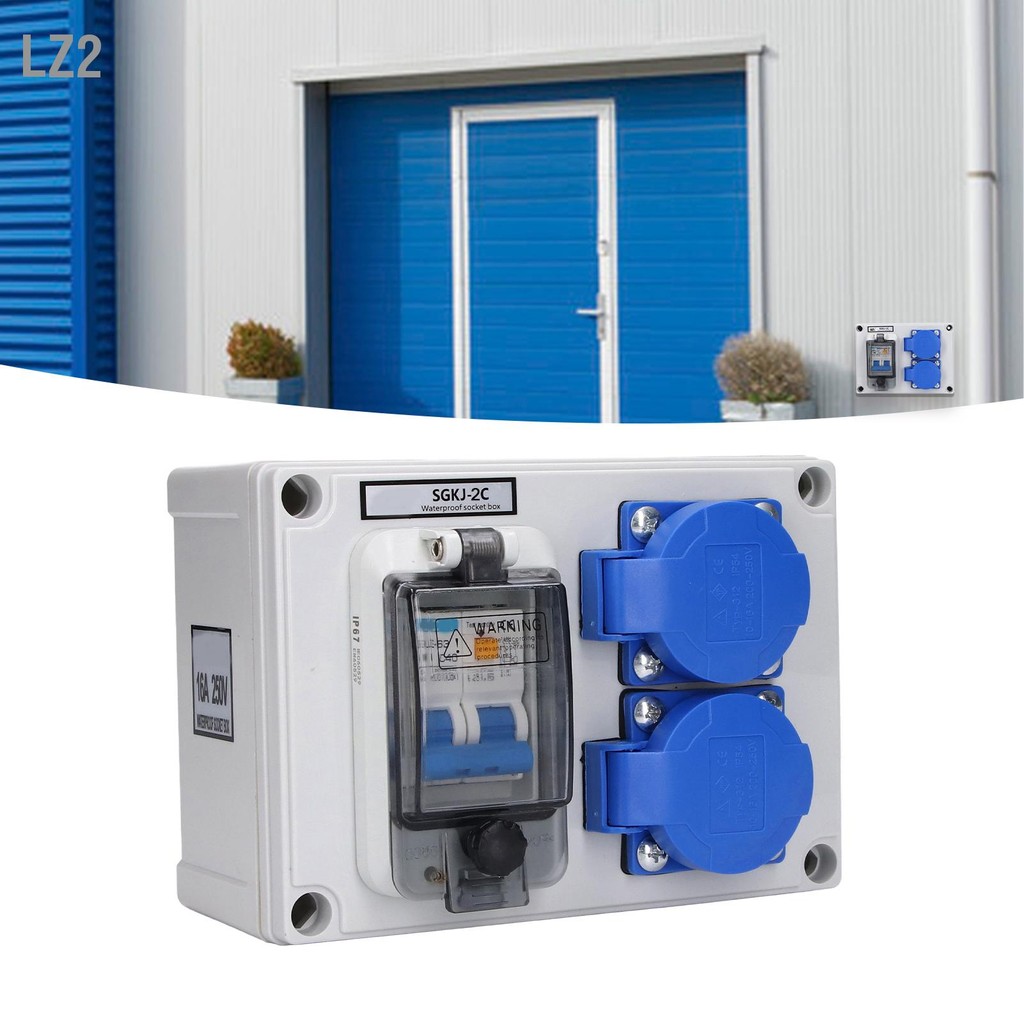 LZ2 Wall Socket Dual German Power Outlet Box Receptacle 200250V with ...