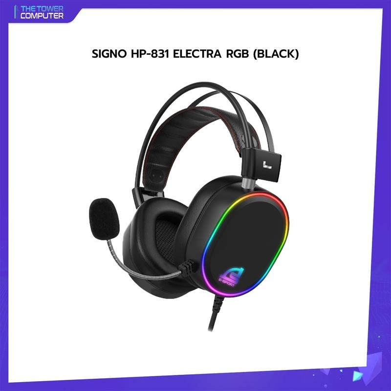 SIGNO HEADSET (7.1) SIGNO HP-831 ELECTRA RGB (BLACK) | Shopee Thailand