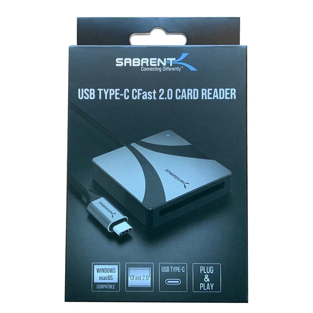 Sabrent USB-C 3.2 Gen 1 CFast 2.0 Card Reader (CR-CF20) - for PC & Mac ...