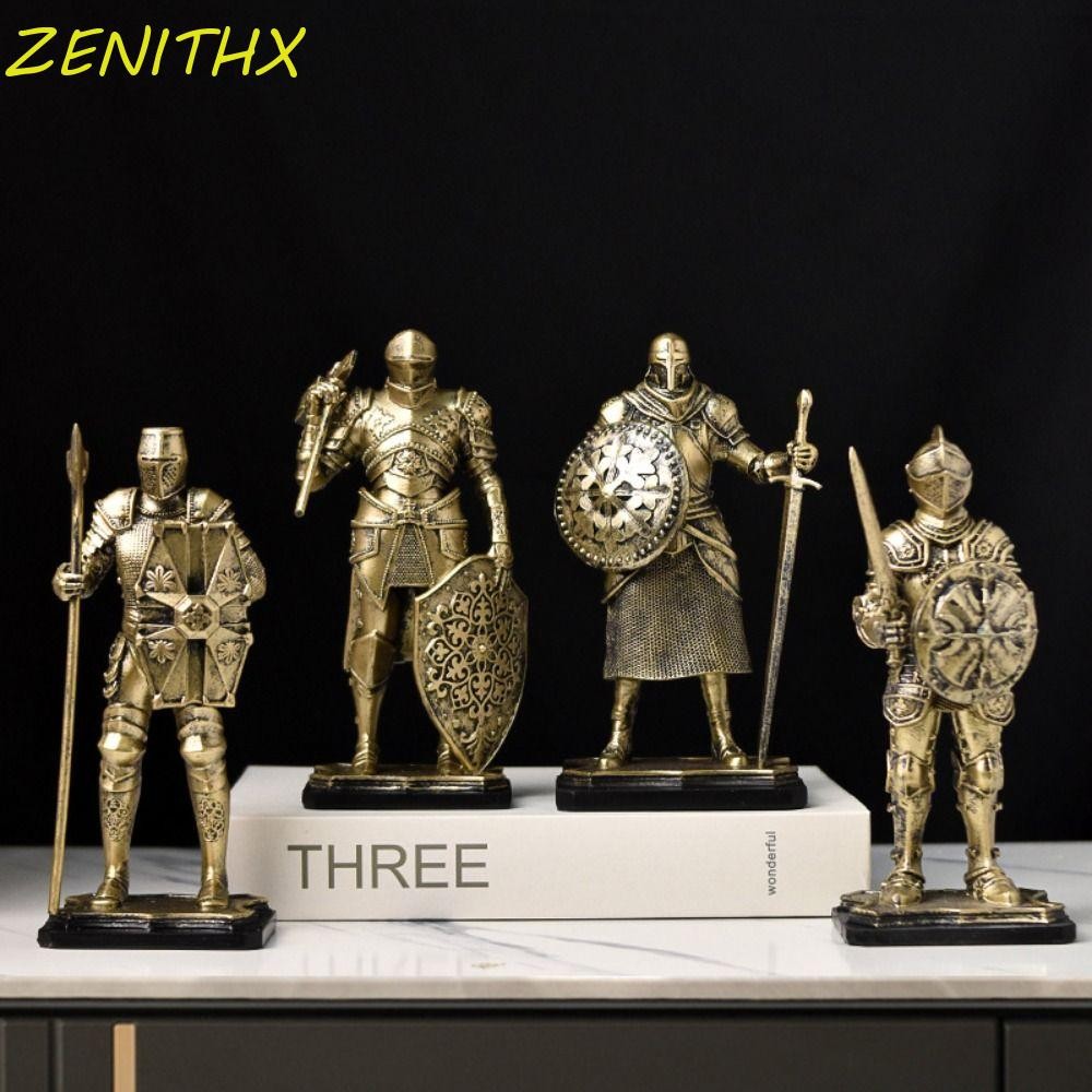Zenithx Nordic Knight เรซิ่น Figurine, Kawaii ประณีต Nordic Retro ...