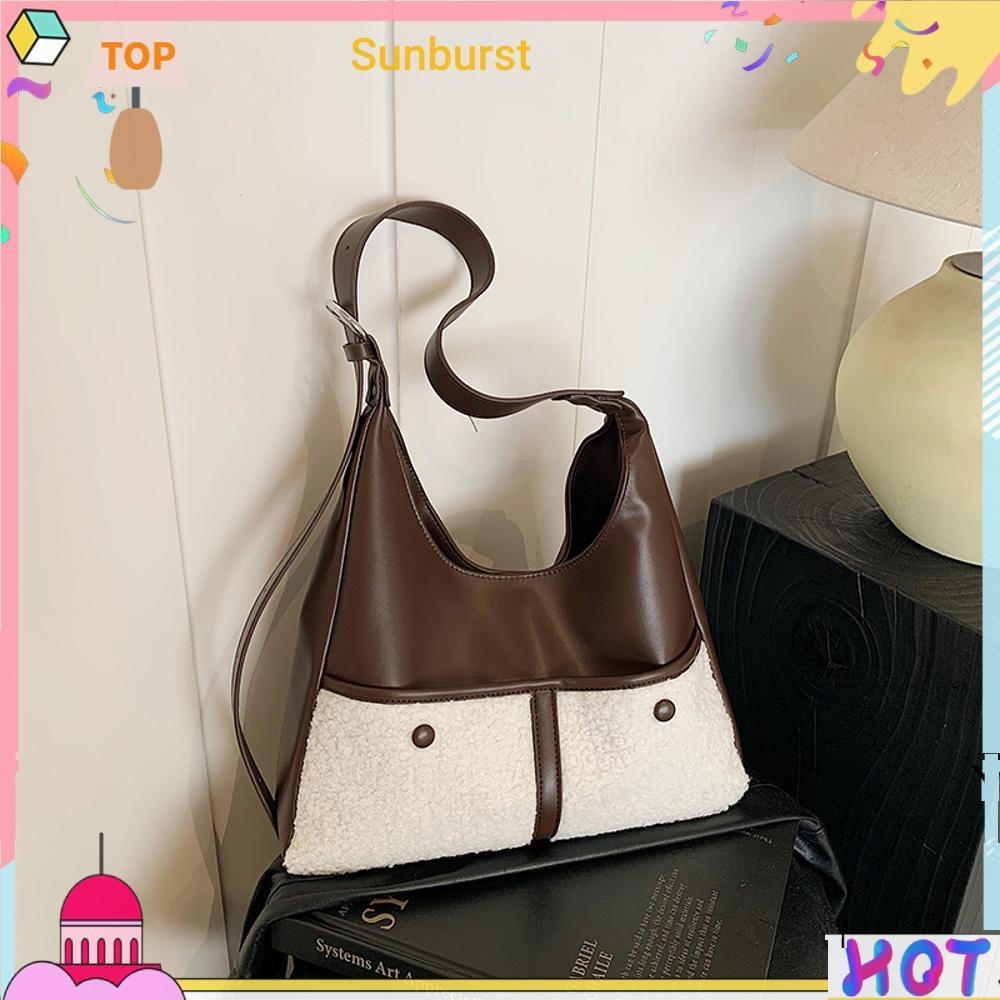 หญิง PU Crossbody Bag สายสะพายไหล่ปรับได้ผู้หญิงกระเป๋าทํางาน (กาแฟ ...