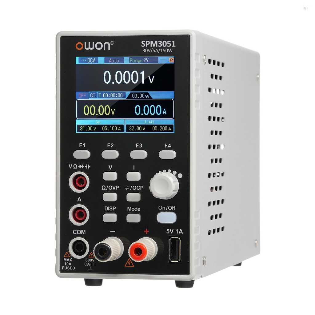OWON SPM3051 โปรแกรม Lab Power Supply (0-30V 0-5A) 150W Bench DC Power Supply พร้อมมัลติมิเตอร์ ...