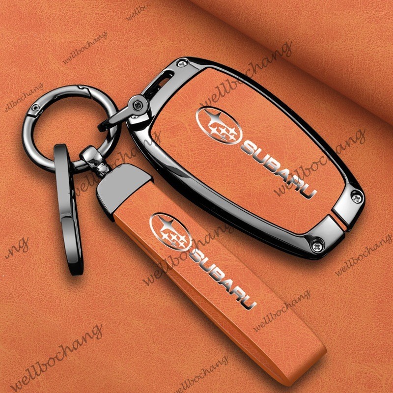 รถ Remote Key Case หนังวัวแท้โลหะ Subaru XV Crosstrek Forester WRX BRZ ...